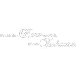 Wandspruch OTTO HOME "Wo sich dein Herz wohlf&uuml;hlt, ist dein Zuhause", wei&szlig;, B:120cm H:30cm T:0,1cm, Vinyl, Wandtattoos, Wandaufkleber, selbstklebend, r&uuml;ckstandslos abziehbar, Sticker, Spruch