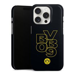 DeinDesign iPhone 15 Pro Handy Premium Case Smartphone Handyh&uuml;lle Schutzh&uuml;lle gl&auml;nzend Bvb Lettering Official Licensed Product Premium Case