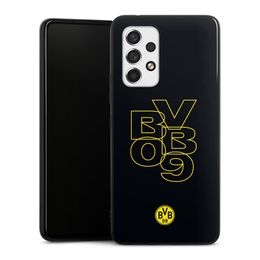 DeinDesign Galaxy A53 5G Handy Silikon H&uuml;lle Case schwarz Handyh&uuml;lle Official Licensed Product Lettering Bvb