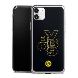 DeinDesign iPhone 11 Handy Slim Case Silikon Handyh&uuml;lle transparent H&uuml;lle extra d&uuml;nn Lettering Official Licensed Product Bvb Silikon Slim Case