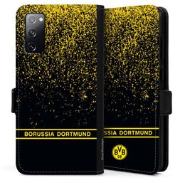 DeinDesign Galaxy S20 Handy Klapph&uuml;lle Handyh&uuml;lle aus Kunst Leder schwarz Flip Case Bvb Ombre Borussia Dortmund Sideflip mit Lasche