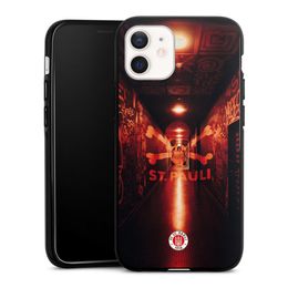 DeinDesign iPhone 12 Handy Silikon H&uuml;lle Case schwarz Handyh&uuml;lle Official Licensed Product Fc St. Pauli