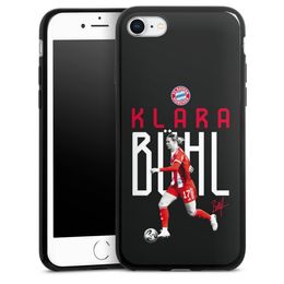 DeinDesign iPhone SE (2020) Handy Slim Case extra d&uuml;nn Silikon Handyh&uuml;lle schwarz H&uuml;lle Fc Bayern M&uuml;nchen Klara B&uuml;hl Official Licensed Product Silikon Slim Case