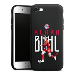 DeinDesign iPhone SE (2020) Handy Premium Silikon H&uuml;lle Handyh&uuml;lle schwarz Case Fc Bayern M&uuml;nchen Klara B&uuml;hl Official Licensed Product Silikon Premium Case