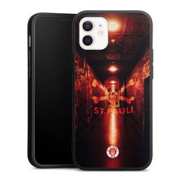 DeinDesign iPhone 12 mini Handy Premium Silikon H&uuml;lle Handyh&uuml;lle schwarz Case Fc St. Pauli Official Licensed Product Silikon Premium Case