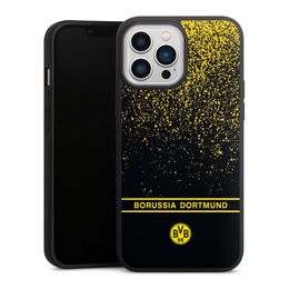 DeinDesign iPhone 13 Pro Max Handy Premium Silikon H&uuml;lle Handyh&uuml;lle schwarz Case Ombre Borussia Dortmund Bvb Silikon Premium Case