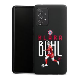 DeinDesign Galaxy A52s 5G Handy Premium Silikon H&uuml;lle Handyh&uuml;lle schwarz Case Fc Bayern M&uuml;nchen Klara B&uuml;hl Official Licensed Product Silikon Premium Case