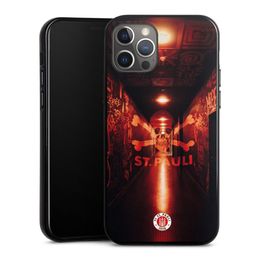 DeinDesign iPhone 12 Pro Handy Silikon H&uuml;lle Case schwarz Handyh&uuml;lle Fc St. Pauli Official Licensed Product