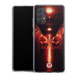 DeinDesign Galaxy A32 4G Handy Silikon H&uuml;lle Case transparent Handyh&uuml;lle Fc St. Pauli Official Licensed Product Silikon Case