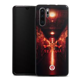 DeinDesign Huawei P30 Pro Handy Silikon H&uuml;lle Case schwarz Handyh&uuml;lle Fc St. Pauli Official Licensed Product