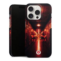 DeinDesign iPhone 15 Pro Handy Premium Case Smartphone Handyh&uuml;lle Schutzh&uuml;lle matt Fc St. Pauli Official Licensed Product Premium Case