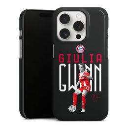 DeinDesign iPhone 15 Pro Handy Premium Case Smartphone Handyh&uuml;lle Schutzh&uuml;lle gl&auml;nzend Fc Bayern M&uuml;nchen Official Licensed Product Giulia Gwinn Premium Case