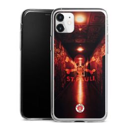 DeinDesign iPhone 11 Handy Slim Case Silikon Handyh&uuml;lle transparent H&uuml;lle extra d&uuml;nn Official Licensed Product Fc St. Pauli Silikon Slim Case