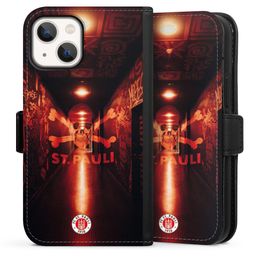 DeinDesign Galaxy A51 Handy Klapph&uuml;lle Handyh&uuml;lle aus Kunst Leder schwarz Flip Case Fc St. Pauli Official Licensed Product Sideflip mit Lasche