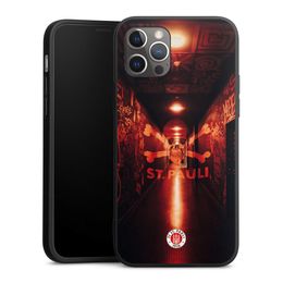 DeinDesign iPhone 12 Pro Handy Premium Silikon H&uuml;lle Handyh&uuml;lle schwarz Case Official Licensed Product Fc St. Pauli Silikon Premium Case