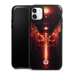 DeinDesign iPhone 11 Handy Silikon H&uuml;lle Case schwarz Handyh&uuml;lle Official Licensed Product Fc St. Pauli