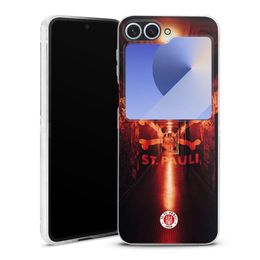 DeinDesign Galaxy Z Flip 6 Handy Hard Case Schutzh&uuml;lle transparent Smartphone Handy H&uuml;lle Official Licensed Product Fc St. Pauli Hard Case