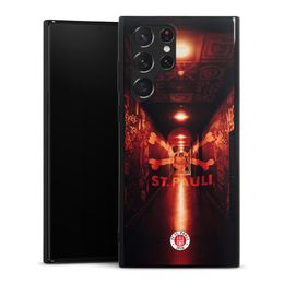 DeinDesign Galaxy S22 Ultra Handy Silikon H&uuml;lle Case schwarz Handyh&uuml;lle Fc St. Pauli Official Licensed Product