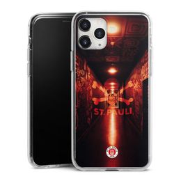DeinDesign iPhone 11 Pro Max Handy Silikon H&uuml;lle Case transparent Handyh&uuml;lle Fc St. Pauli Official Licensed Product Silikon Case