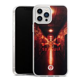 DeinDesign iPhone 13 Pro Max Handy Silikon H&uuml;lle Case transparent Handyh&uuml;lle Fc St. Pauli Official Licensed Product Silikon Case