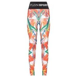 Leggings Plein Sport "Leggings", Damen, Gr. S, US-Gr&ouml;&szlig;en, wei&szlig; (0121, wei&szlig;, multicolorot), Obermaterial: 90% Polyester, 10% Elasthan, Hosen Leggings
