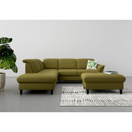 Sit & More Ecksofa SIT & MORE "Maggiore L-Form", gr&uuml;n (olive), B:261cm T:224cm, 98% Polyester, 2% Polyamid, Sofas, Ecksofa, wahlweise mit Kopfteilverstellung, Bettfunktion und Stauraum
