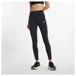 Lauftights New Balance "Sleek High Rise Legging 25", Damen, Gr. M, N-Gr, schwarz, Obermaterial: 71% Polyester, 29% Elasthan, Hosen, hoher Bund, sportlicher Stil, f&uuml;r Erwachsene