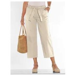 Schlupfjeans Classic Basics, Damen, Gr. 44, Normalgr&ouml;&szlig;en, beige (sand), 100% Baumwolle, unifarben, 7/8-L&auml;nge, Jeans Schlupfjeans