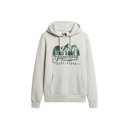 Superdry & Co Sweatshirt 'Outfitters' Herren Gr&ouml;&szlig;e S graumeliert / dunkelgr&uuml;n
