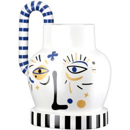 Tischvase Gilde "Henkelvase Fira wei&szlig; H. 23 cm", wei&szlig;, B:24cm H:23cm T:15cm, Keramik, Vasen