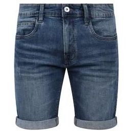 Jeansshorts INDICODE "Jeansshorts IDQuentin", Herren, Gr. L, N-Gr, blau (medium indigo), Web, Obermaterial: 98% Baumwolle CO. 2% Elasthan EL., unifarben, Basic, regular fit kurz, Jeans Jeansshorts