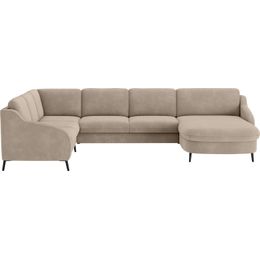 Sit & More Wohnlandschaft SIT & MORE "Soul U-Form", beige, B:356cm H:90cm T:227cm, 100% Polyester, Sofas, Wohnlandschaft, wahlweise mit Bettfunktion und Bettkasten oder Schubkasten