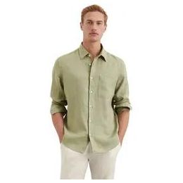 Marc O'Polo Leinenhemd MARC O'POLO, Herren, Gr. XL, N-Gr, summer sage, Web, Obermaterial: 100% Leinen, Manschette, Hemden, im klassisch cleanen Look