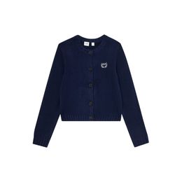 GAP Strickjacke M&auml;dchen Gr&ouml;&szlig;e 116/122 navy / wei&szlig;