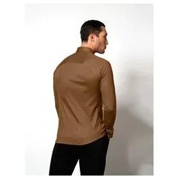 Langarmhemd DESOTO "Jerseyhemd Casual Kent", Herren, Gr. L, N-Gr, beige (sandstone piqu&eacute;), Jersey, Obermaterial: 100% Baumwolle, slim fit normal, Rundhals, Raglan&auml;rmel,&Auml;rmel mit &Auml;rmelschlitz 1-Knopf-Manschette mit Schlitz, Hemden