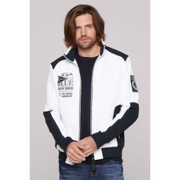 Softshelljacke CAMP DAVID, Herren, Gr. 4XL, wei&szlig;, Softshell, Material: 100% Polyester, Futter: 100% Polyester, bedruckt, bestickt, regular fit normal, eingesetzt Rippb&uuml;ndchen, Jacken Softshelljacke, mit Stehkragen