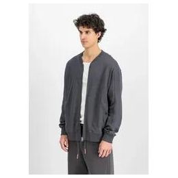 Bomberjacke Alpha Industries "Studio Edition Fleece Bomber", Herren, Gr. XXL, grau (vintage grau), Obermaterial: 80% Baumwolle, 20% Polyester, Jacken Bomberjacke