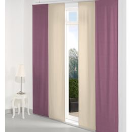 Schiebegardine WIRTH "Neufahrn" Gr. 1, lila, B:60cm H:145cm, Jacquard, Polyacryl, Polyester, Gardinen, Inkl. Befestigungszubeh&ouml;r