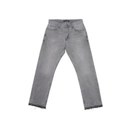 Bequeme Jeans 2Y STUDIOS "2Y Studios 2Y Arun Open Hem Straight", Herren, Gr. 29, Normalgr&ouml;&szlig;en, grau, 100% Baumwolle, unifarben, normal, Jeans