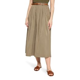 Maxirock Cartoon "Damen mit G&uuml;rtel", Damen, Gr. 36, khaki, Obermaterial: 100% Polyester, ausgestellt lang, R&ouml;cke Maxirock