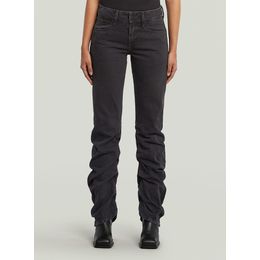 G-Star Raw 5-Pocket-Jeans G-STAR "G-Staq Low Bootcut Jeans", Damen, Gr. 24, L&auml;nge 30, worn in schwarz obsidian, Obermaterial: 75% Baumwolle, 25% Baumwolle, Jeans 5-Pocket-Jeans