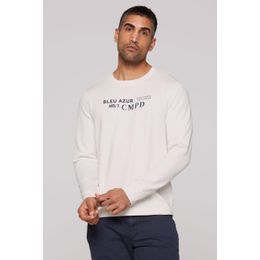 Sweater CMPD, Herren, Gr. M, wei&szlig;, Single Jersey, Material: 100% Baumwolle, bedruckt, regular fit normal, Rundhals, eingesetzt Rippb&uuml;ndchen, Sweatshirts Sweater, aus Baumwolle