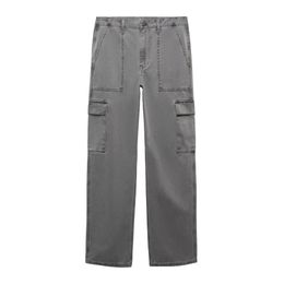 Mango Cargo Jeans female size 29 Grey denim