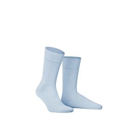 Socken Hudson "RELAX COTTON", Herren, Gr. 43-44, blau (light blau), Obermaterial: 97% Baumwolle, 3% Elasthan, normal, Socken Socken, druckfreier Relax-Komfortbund