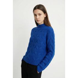 V&eacute;ro Moda Strickpullover VERO MODA "VMVIRGO LS HIGHNECK PULLOVER BF", Damen, Gr. S, surf the web detail:with melange, Strick, Obermaterial: 89% Polyester, 11% Polyacryl, meliert, regular fit, hoch geschlossener Ausschnitt, Rippb&uuml;ndchen, Pullover Strickpullover