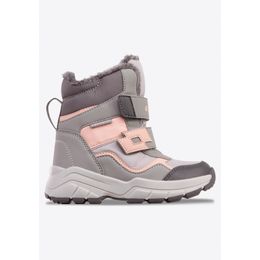 Winterboots Lotto, Jungen, Gr. 34, rosa (grau, rose), Synthetik, Schuhe Winterboots, Winterschuhe, Winterstiefel, Snowboots, wasserdicht & gef&uuml;ttert