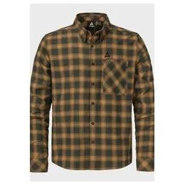Sch&ouml;ffel Outdoorhemd SCH&Ouml;FFEL "Urban Shirt Style Kleion MNS", Herren, Gr. 52, Normalgr&ouml;&szlig;en, braun (4745, braun), Oberstoff: 100% Baumwolle, V-Ausschnitt, Hemden