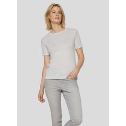 Print-Shirt Rabe "T-Shirt", Damen, Gr. 46, hellgrau, 87%Viskose 13%Metallic Garn, unifarben, gerade, Shirts