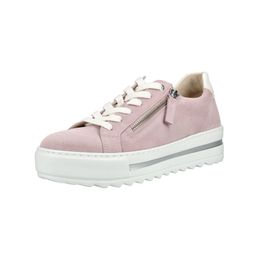 Sneaker Gabor COMFORT "Gabor Comfort Sneaker Leder", Damen, Gr. 39, rosa, Leder, Schuhe Sneaker