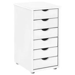 Kommode OTTO HOME "Gava", wei&szlig;, B:34cm H:66cm T:39cm, Sideboards, Kommode, aus massivem Kiefernholz, mit Stauraumm&ouml;glichkeiten, Breite 39 cm